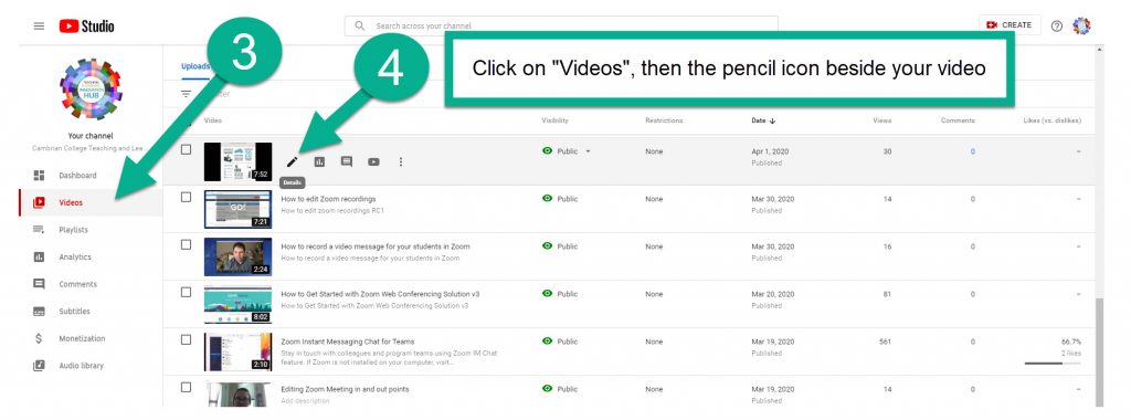 How to Edit Video Captions on YouTube | Cambrian College Teaching ...